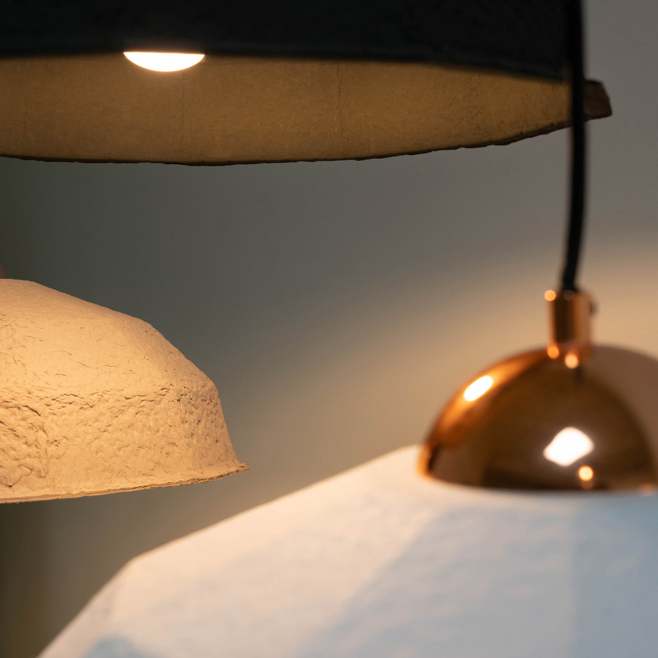 Pulp White Paper Shade Pendant Light - Zest Lighting