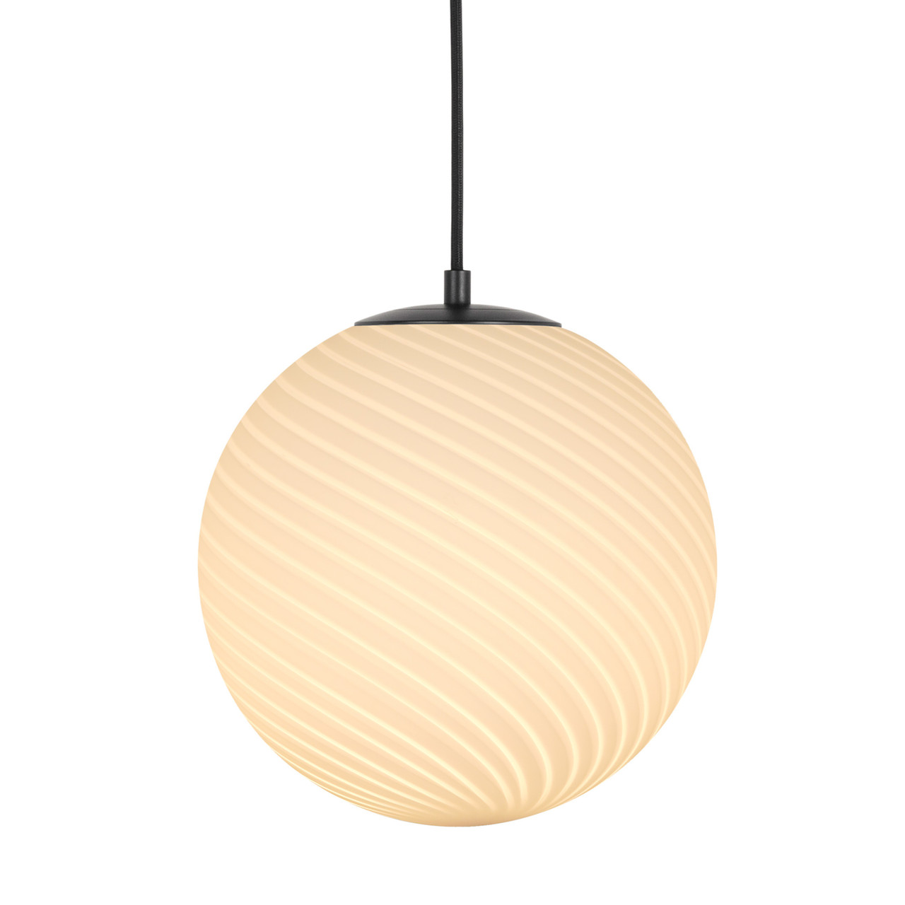 Fragile Sphere Patterned White Swirl Pendant Light - Zest Lighting