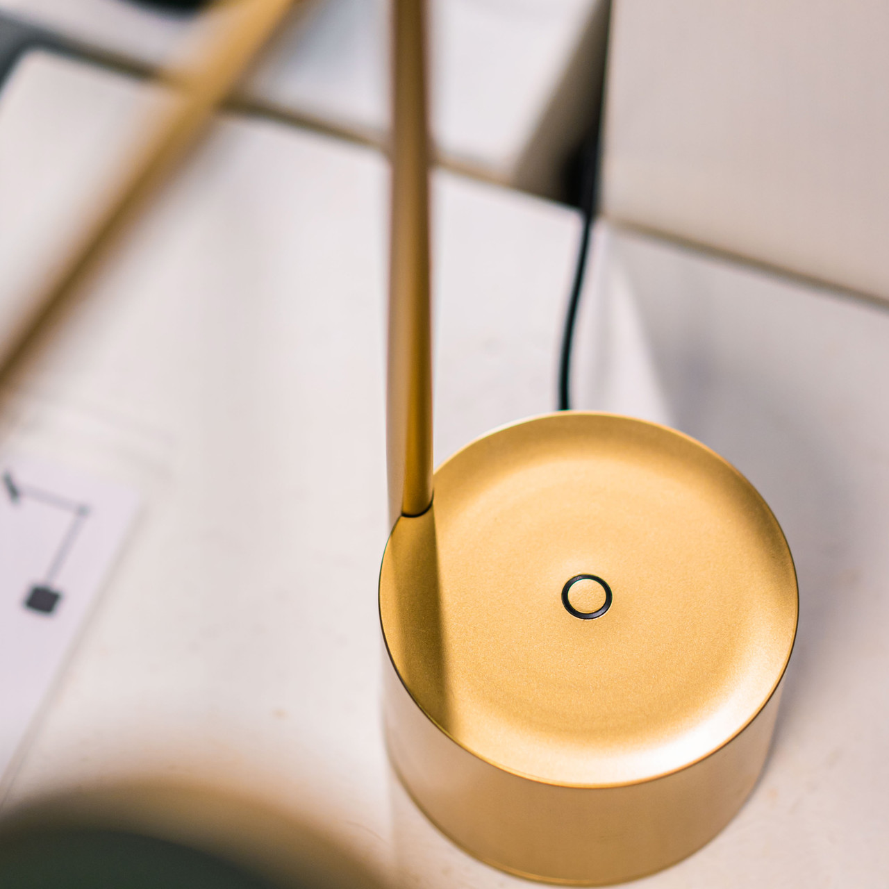 Lap Brass Contemporary LED Table Desk Lamp - Zest Lighting