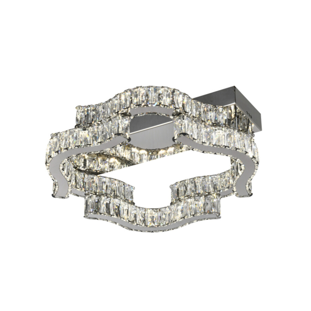 Jinan Chrome Crystal LED Ceiling Light - Zest Lighting