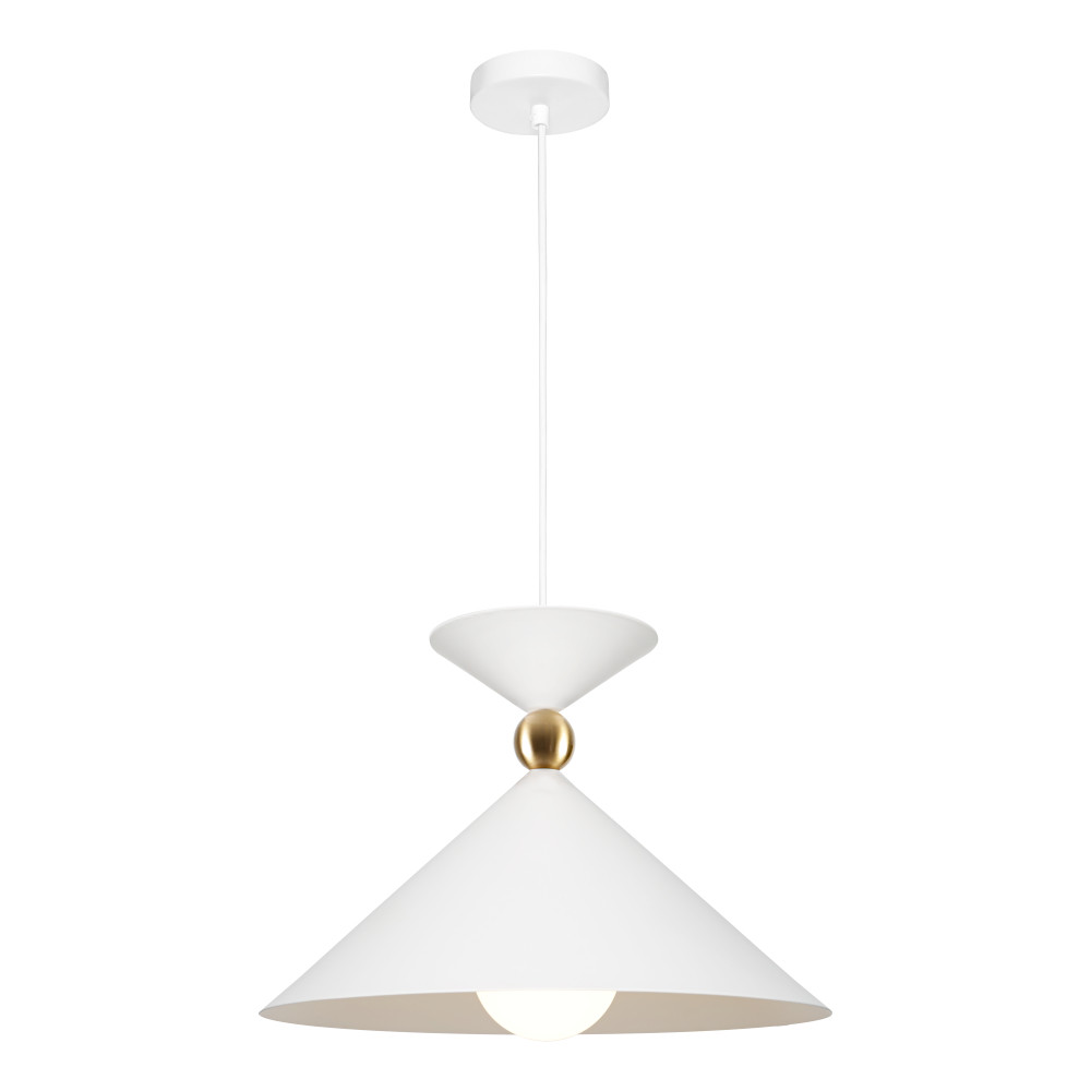 Krissy White Gold Wide Cone Hourglass Pendant Light - Zest Lighting