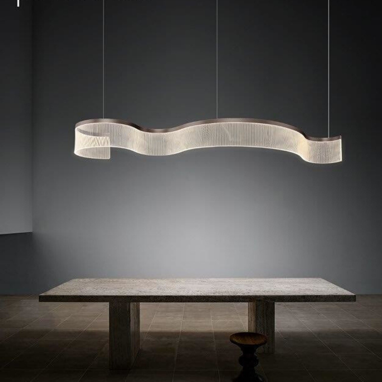 Modern Golden LED Curve Pendant Light - Zest Lighting