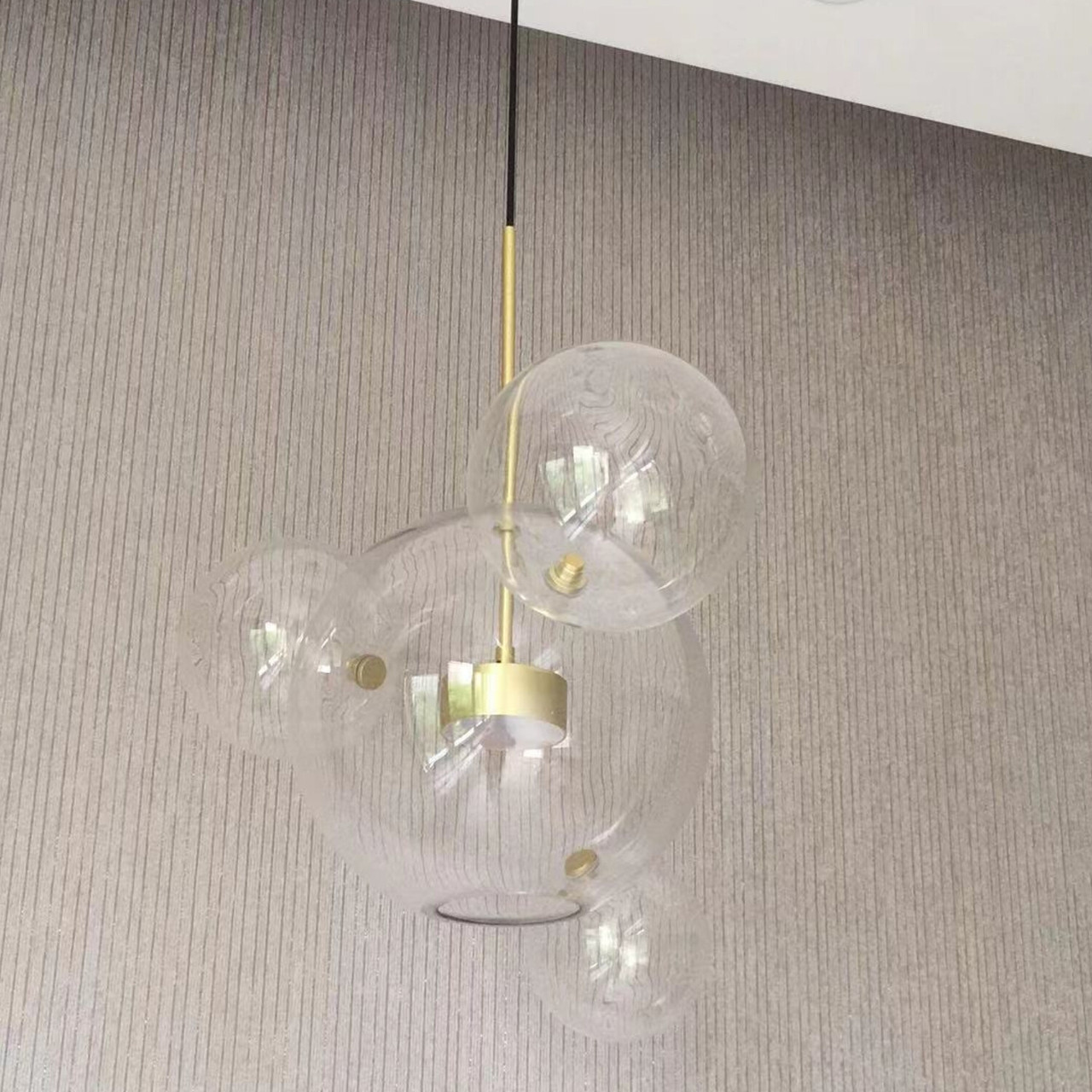 Bubbles Four Ball Clear Glass LED Feature Pendant Light - Zest Lighting