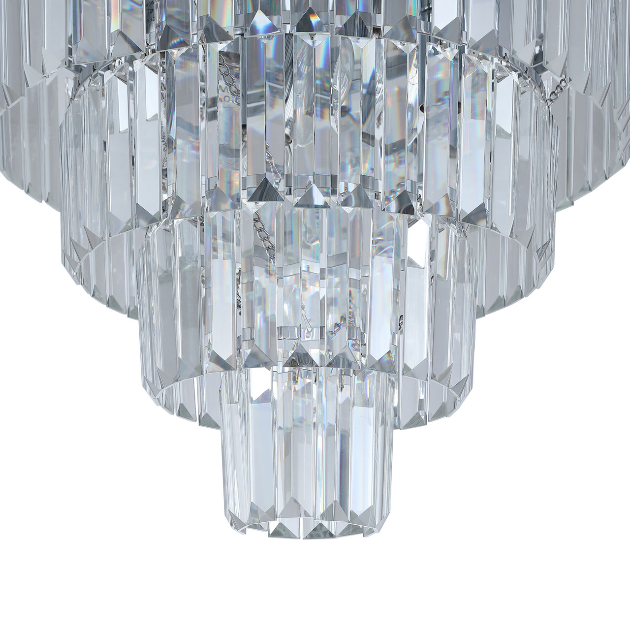 Four Drop Classic Chrome Clear Crystal Ceiling Light - Zest Lighting