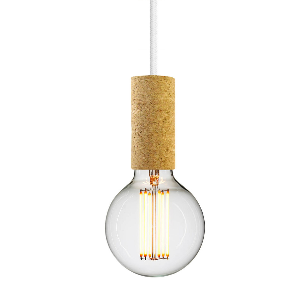 Cork Sand Bulb Pendant Light - Zest Lighting