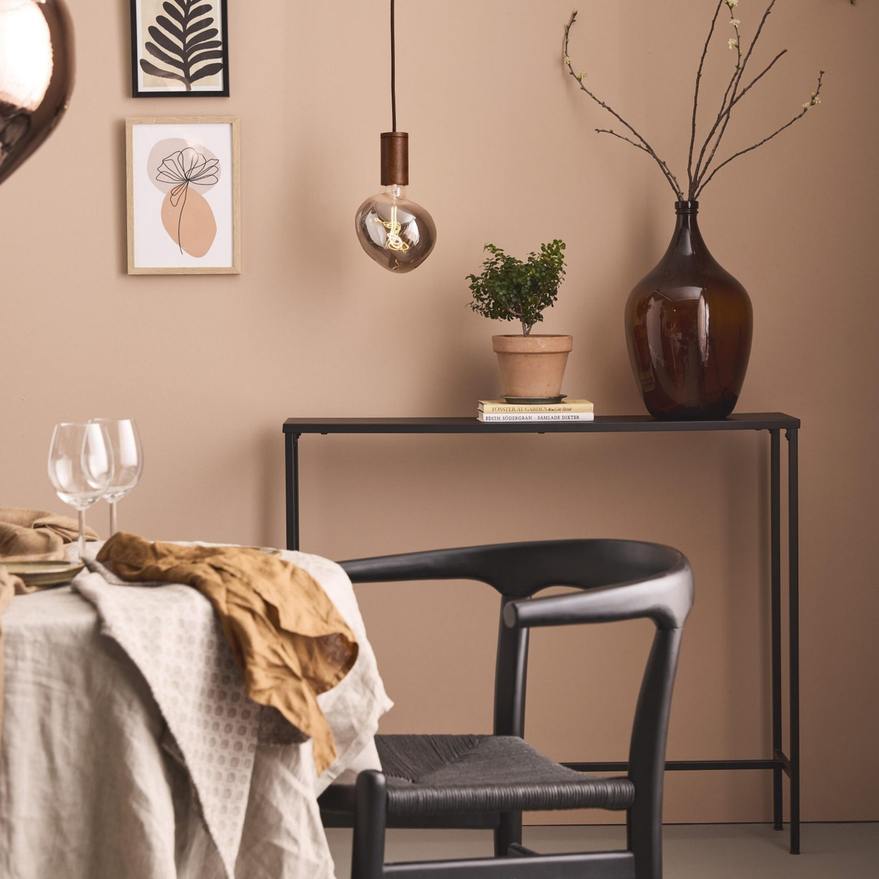 Oden Dark Oak Bulb Pendant Light - Zest Lighting