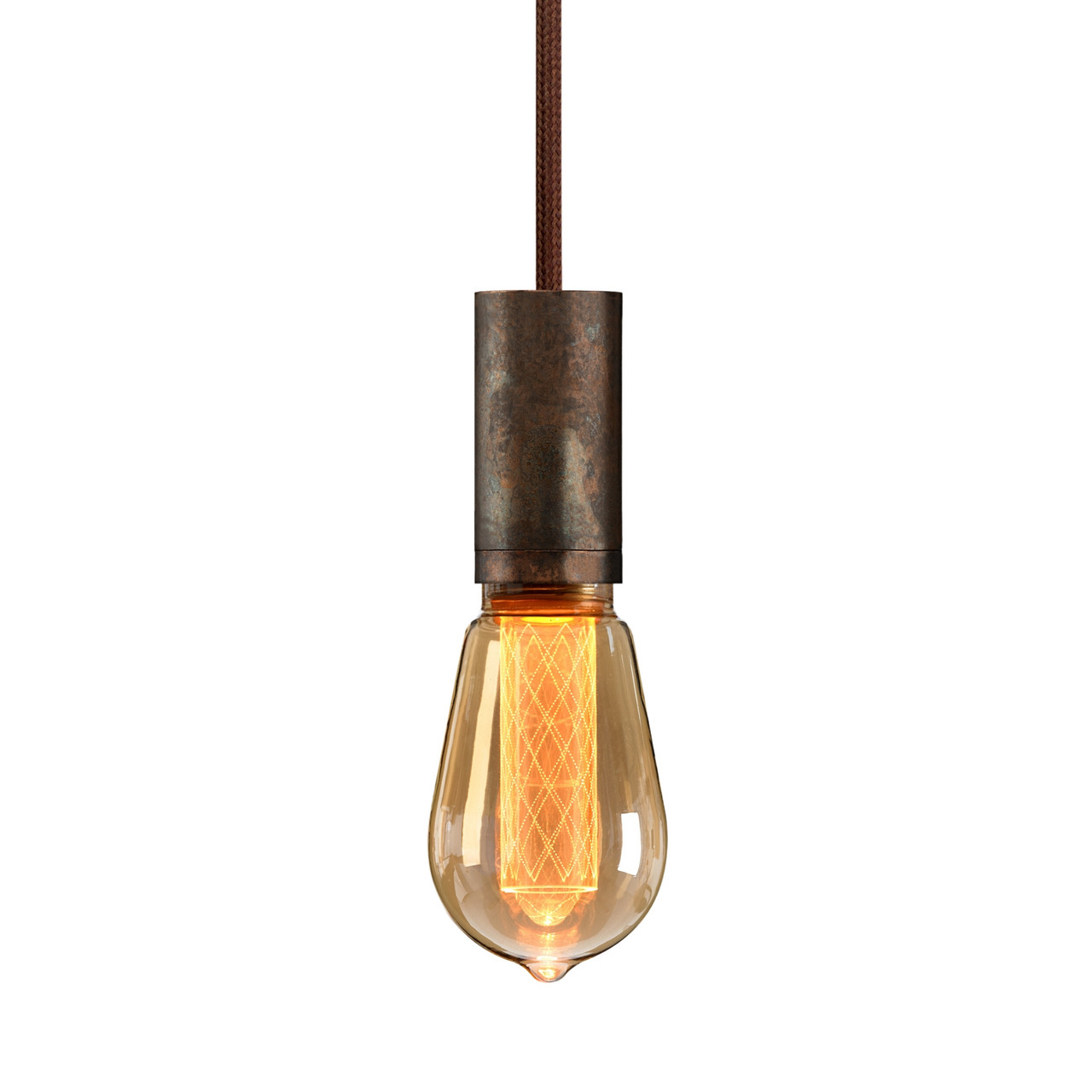 Opus Oxidised Copper Bulb Pendant Light - Zest Lighting