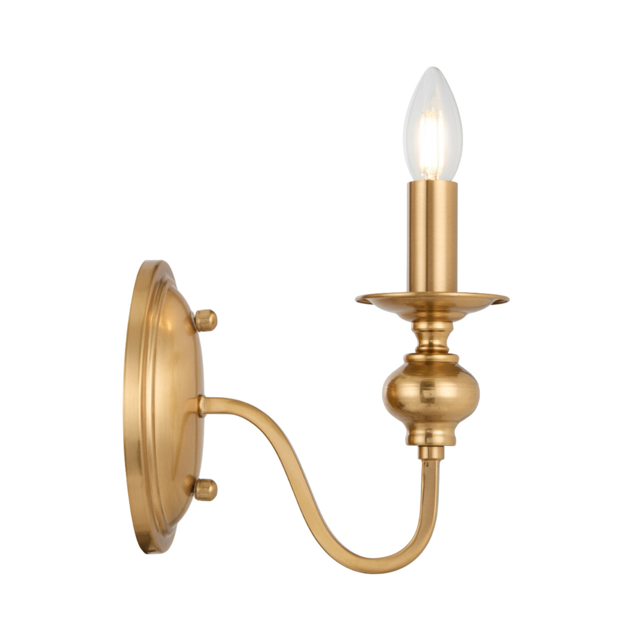 Sheridan French Provincial Solo Copper Candle Wall Light - Zest Lighting