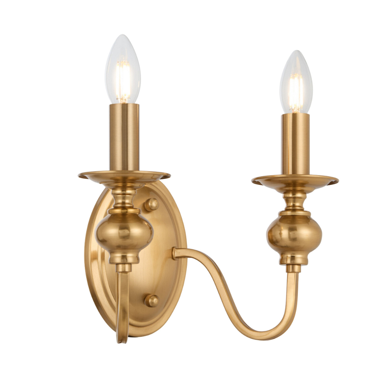 Sheridan French Provincial Twin Copper Candle Wall Light - Zest Lighting