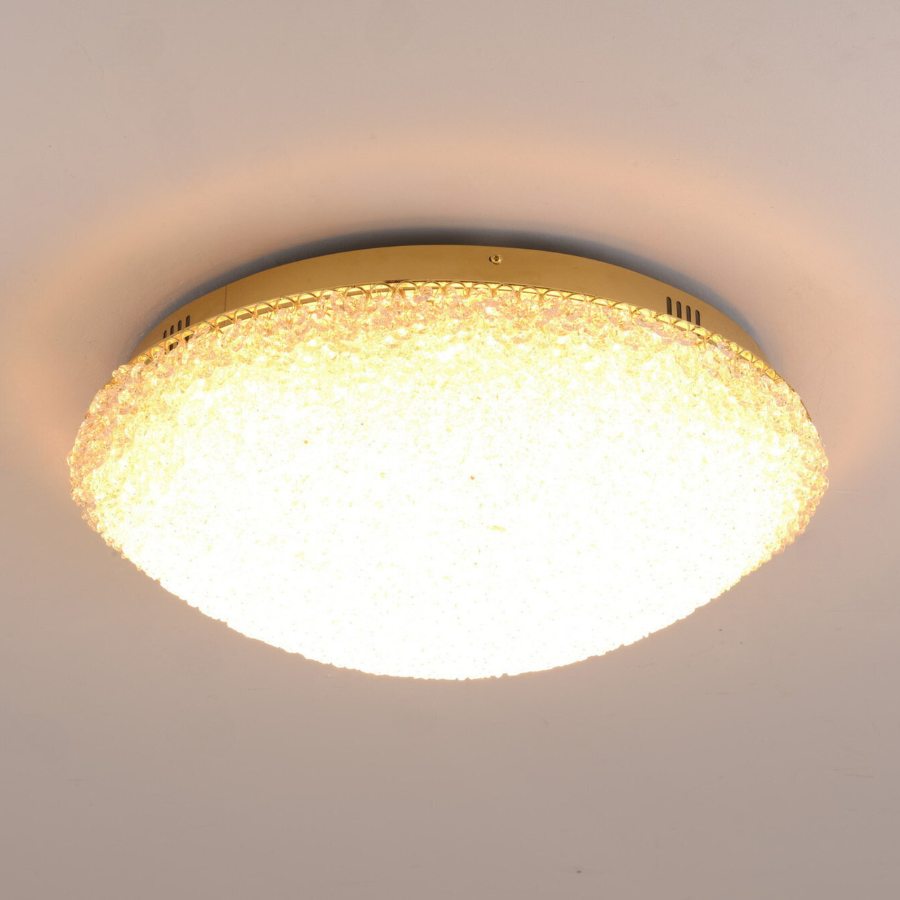 Silica Golden Rock Crystal LED Ceiling Light - Zest Lighting