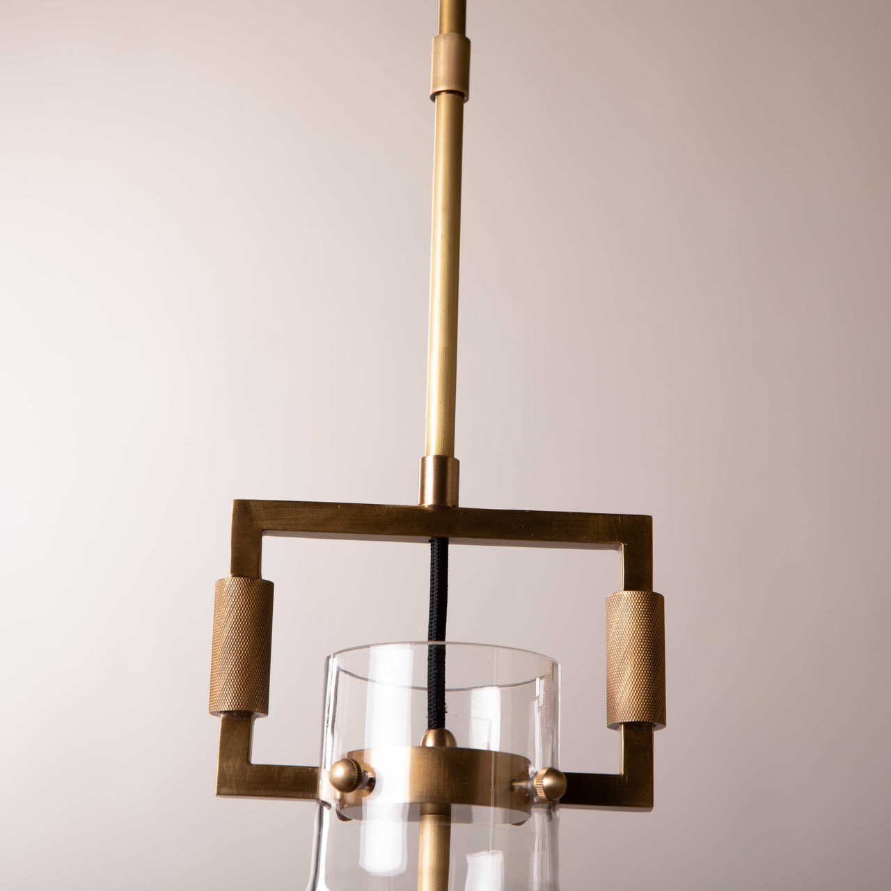 Luca Cone Clear Brass Vintage Pendant Light - Zest Lighting