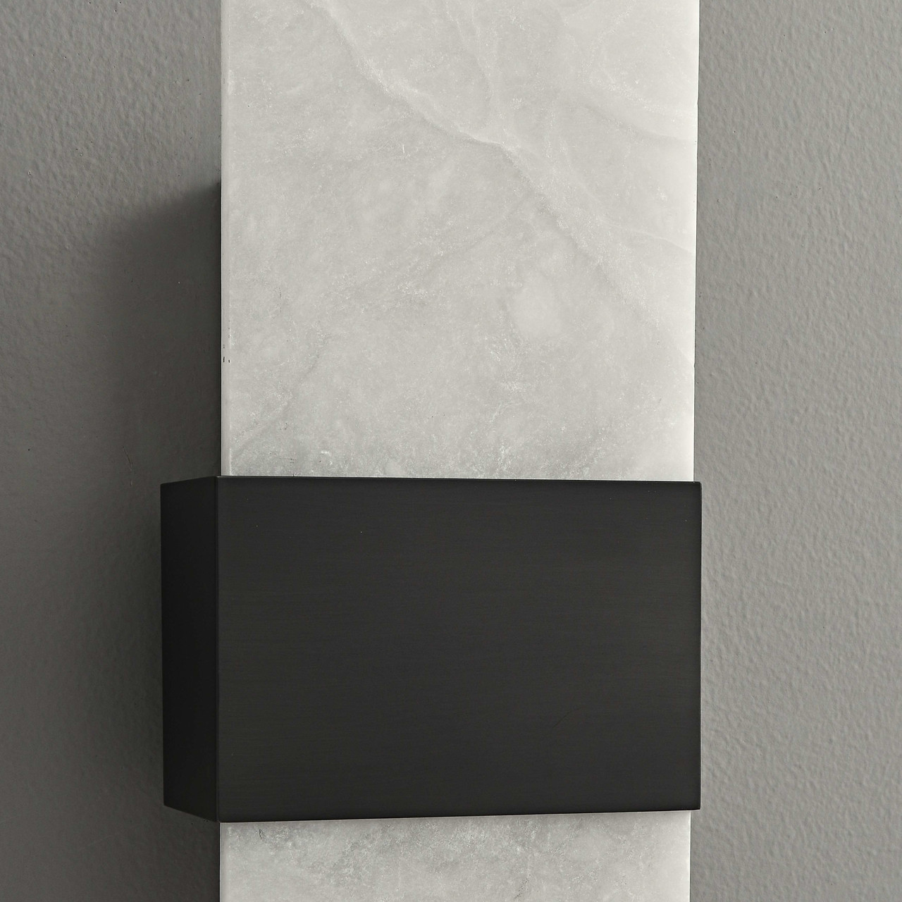 Adonis Rectangular Black Marble Alabaster LED Wall Light - Zest Lighting