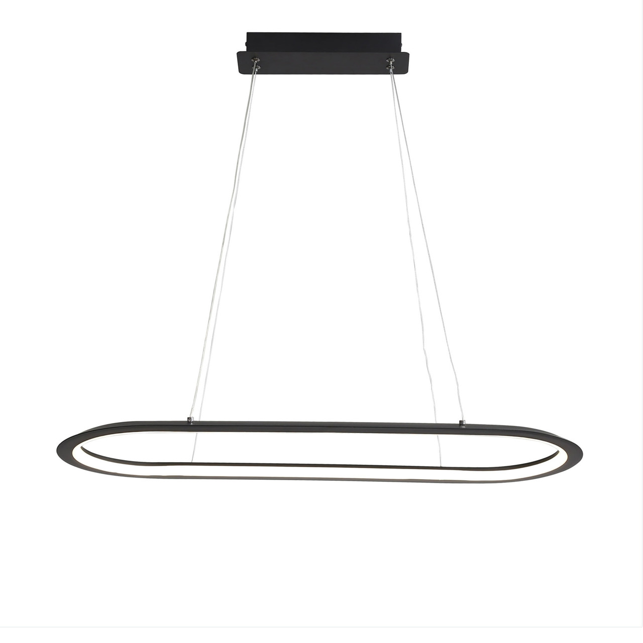 Emerine Black Oval CTS LED Pendant Light - Zest Lighting