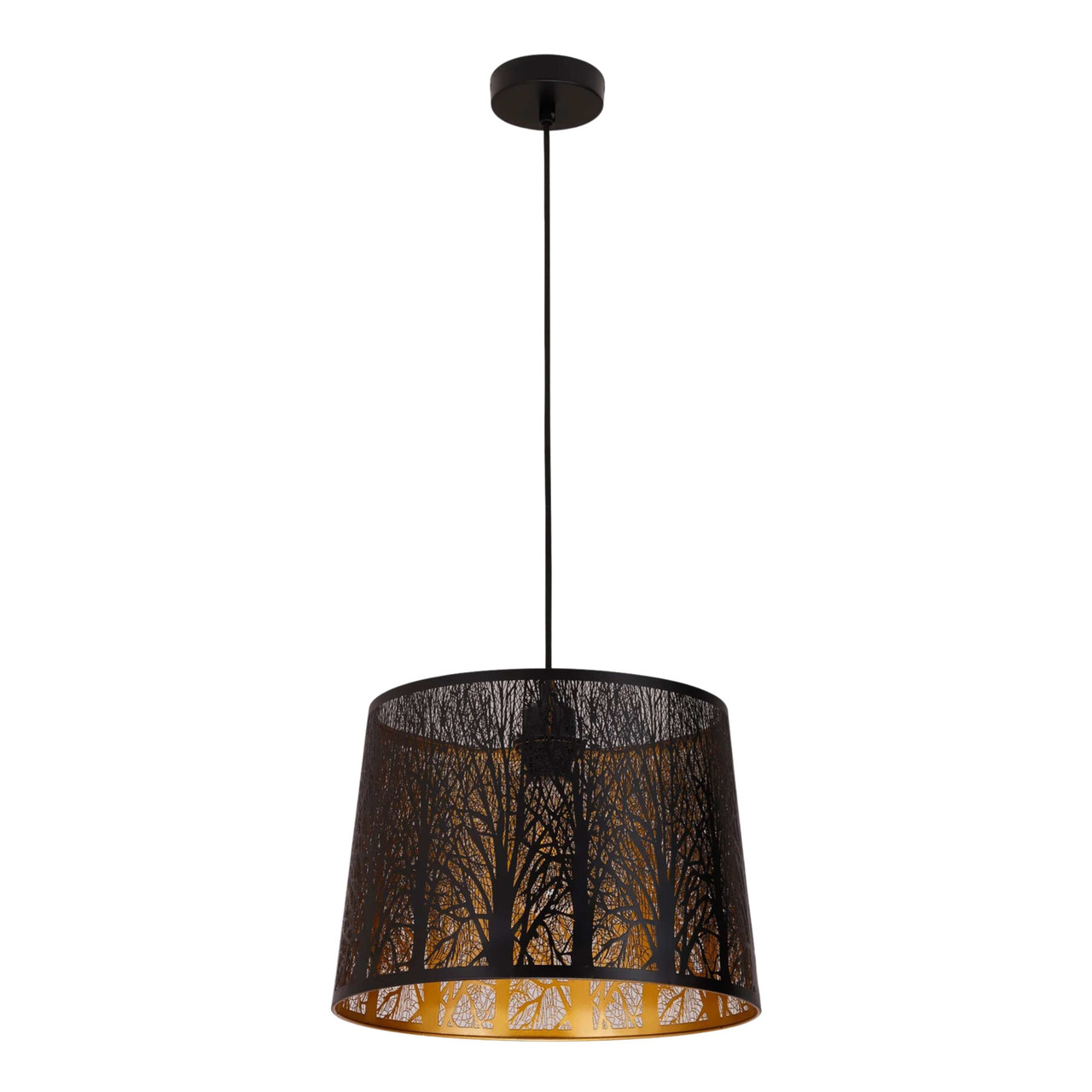 Ipil Black Tapered Laser Cut Pendant - Forest Trees - Zest Lighting