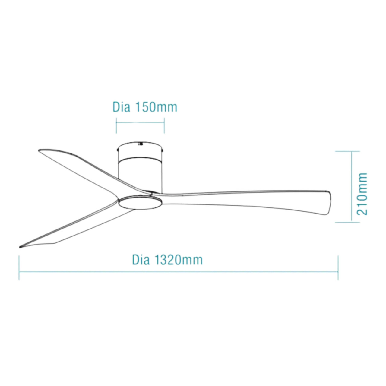 Metro Matt Black 52" Smart DC Ceiling Fan - Zest Lighting