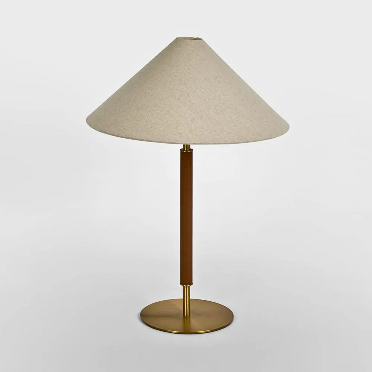 Hope Antique Brass Leather Wrap Statement Table Lamp - Zest Lighting