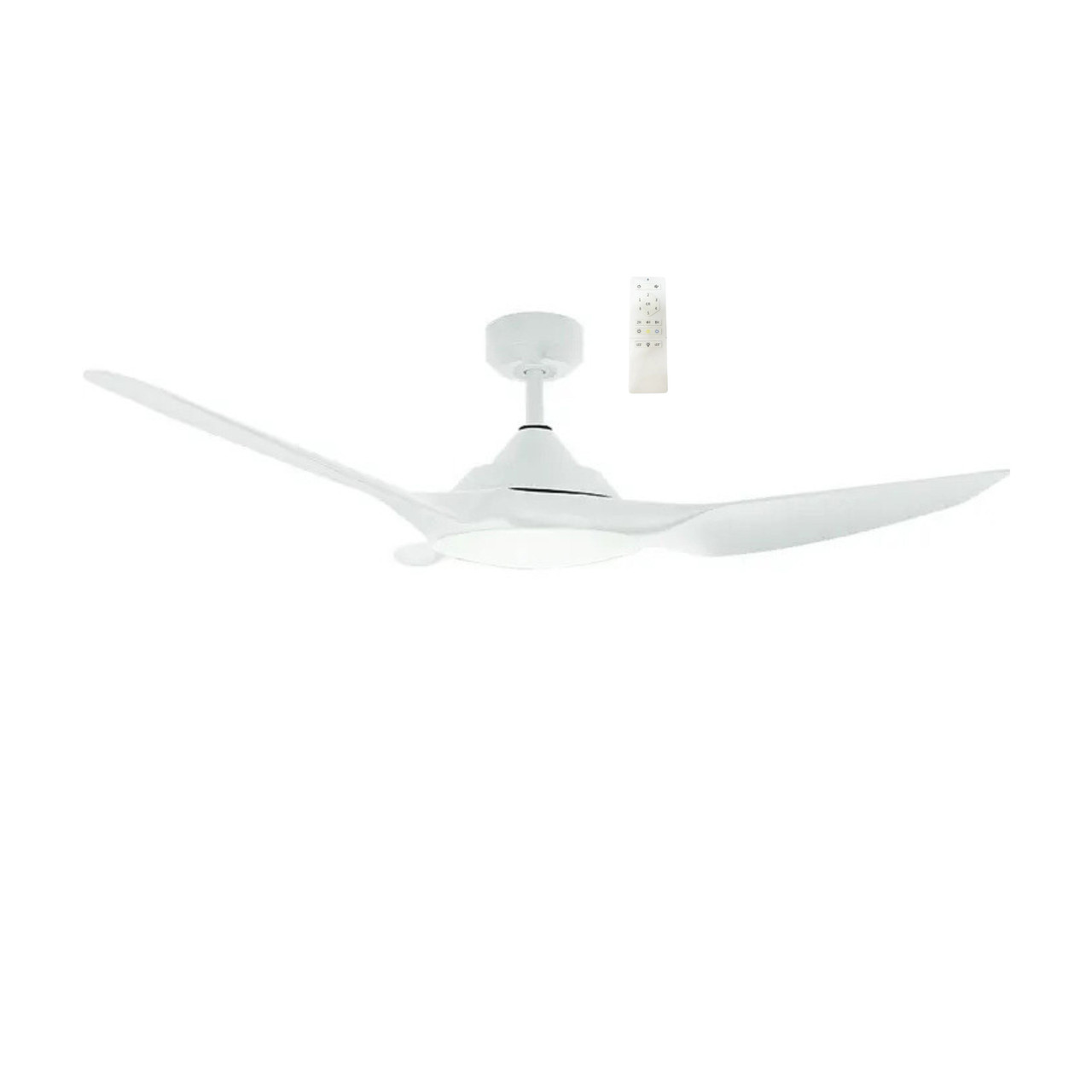 Raven RWS 52" Smart DC Ceiling Fan - White - Zest Lighting