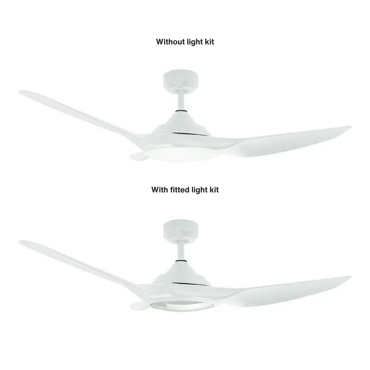 Raven RWS 64" Smart DC Ceiling Fan - White - Zest Lighting