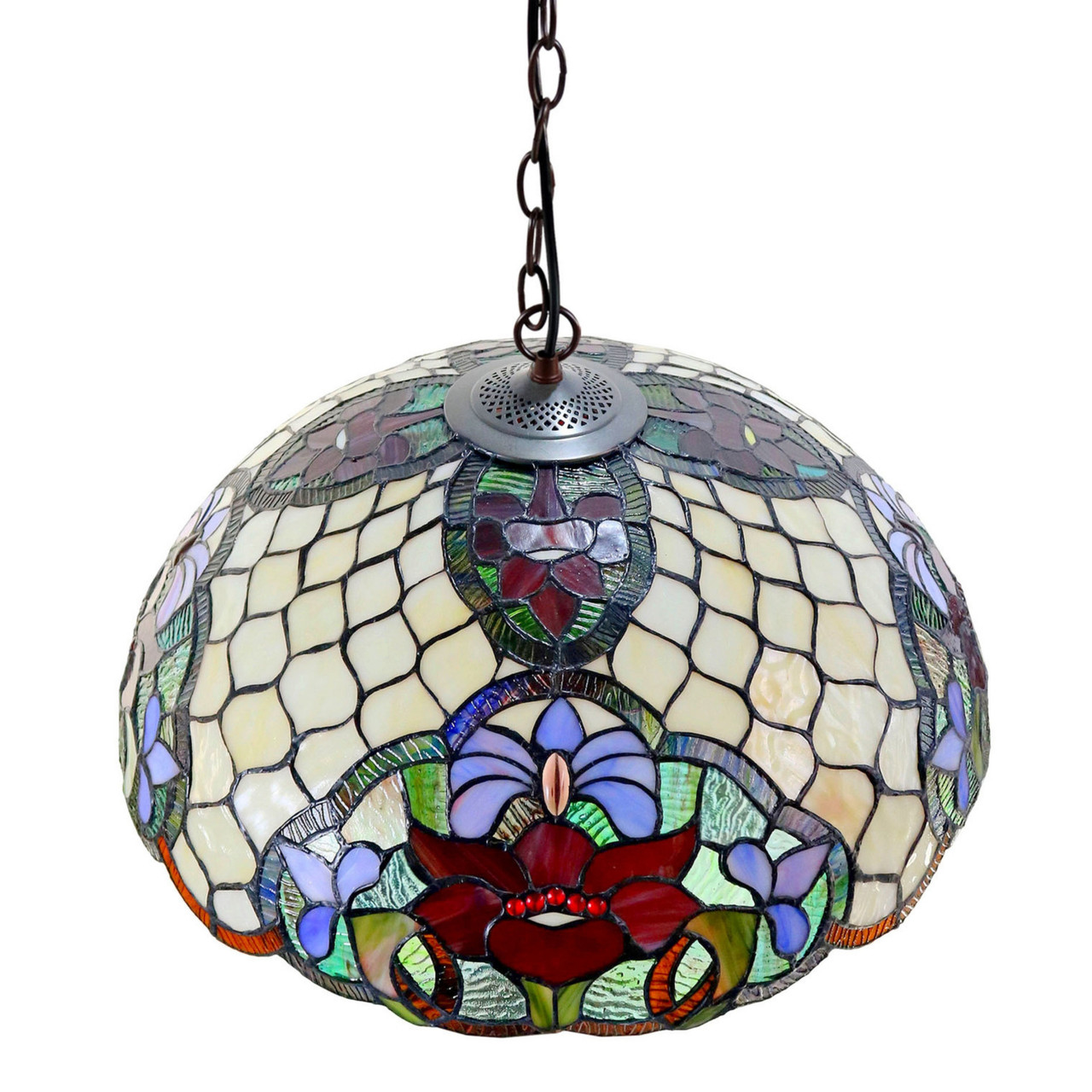 Alicia Wide Dome Tiffany Pendant Light - Zest Lighting
