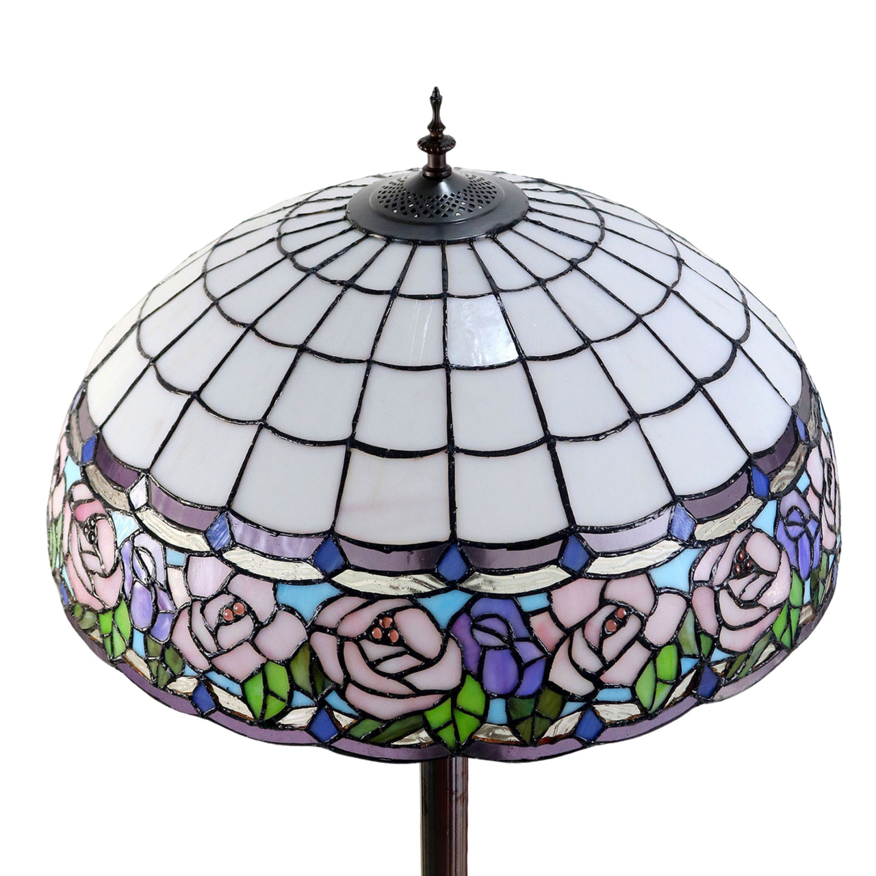 Chandell Wide Dome Tiffany Floor Lamp - Zest Lighting