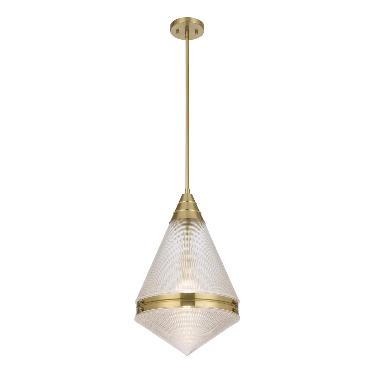 Shilin Antique Gold Diamond Glass Pendant Light - Zest Lighting