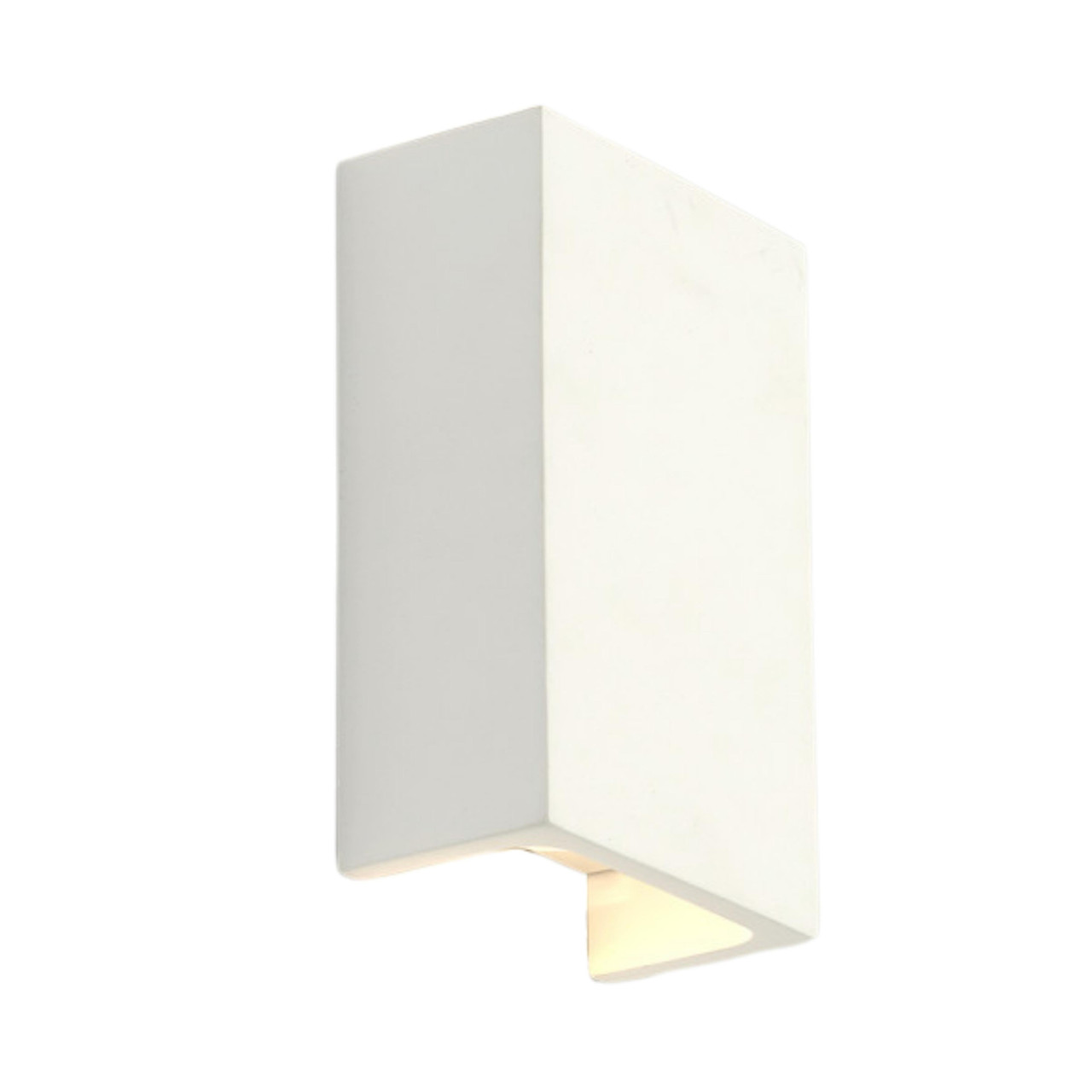 Retho White Plaster Rectangular LED Wall Light - Zest Lighting
