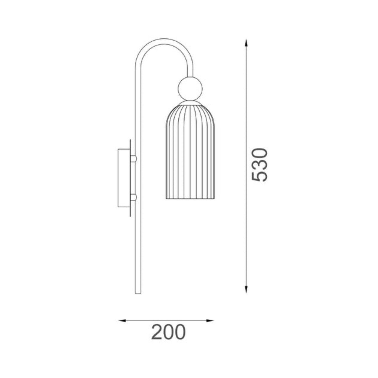 Falco Amber Round Top Ribbed Wall Light - Zest Lighting
