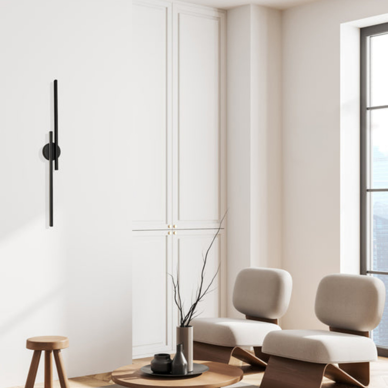 Reece Black Linear Tri-CCT LED Wall Light - Zest Lighting