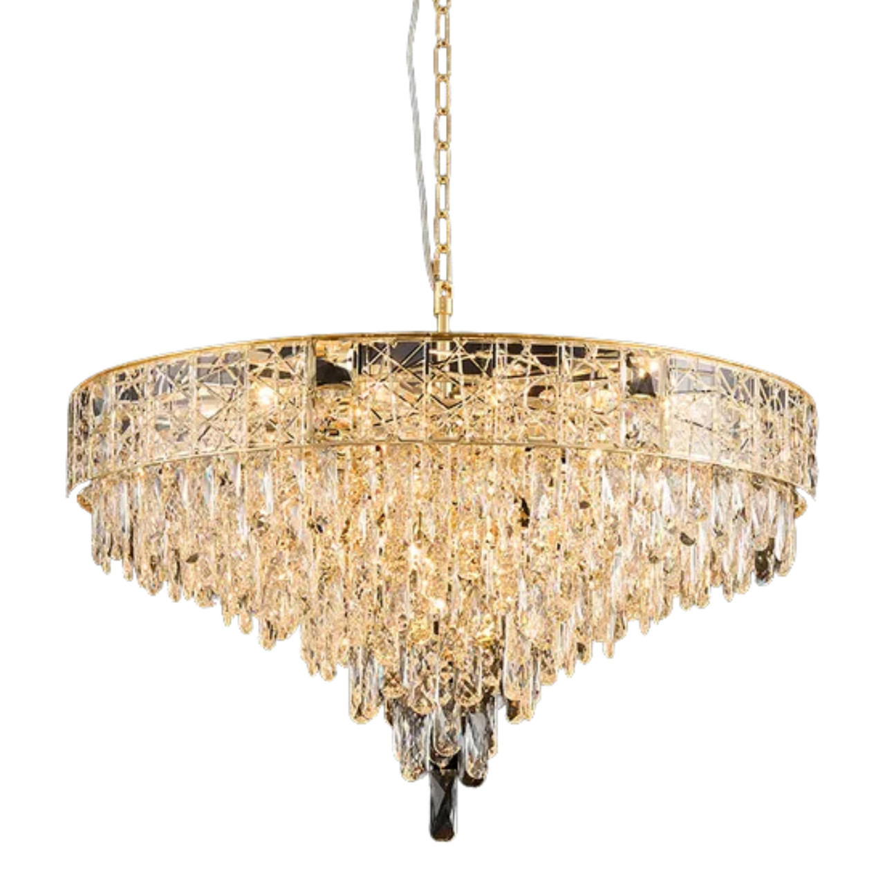 Flynn Crystal Gold Pendant Light - Zest Lighting