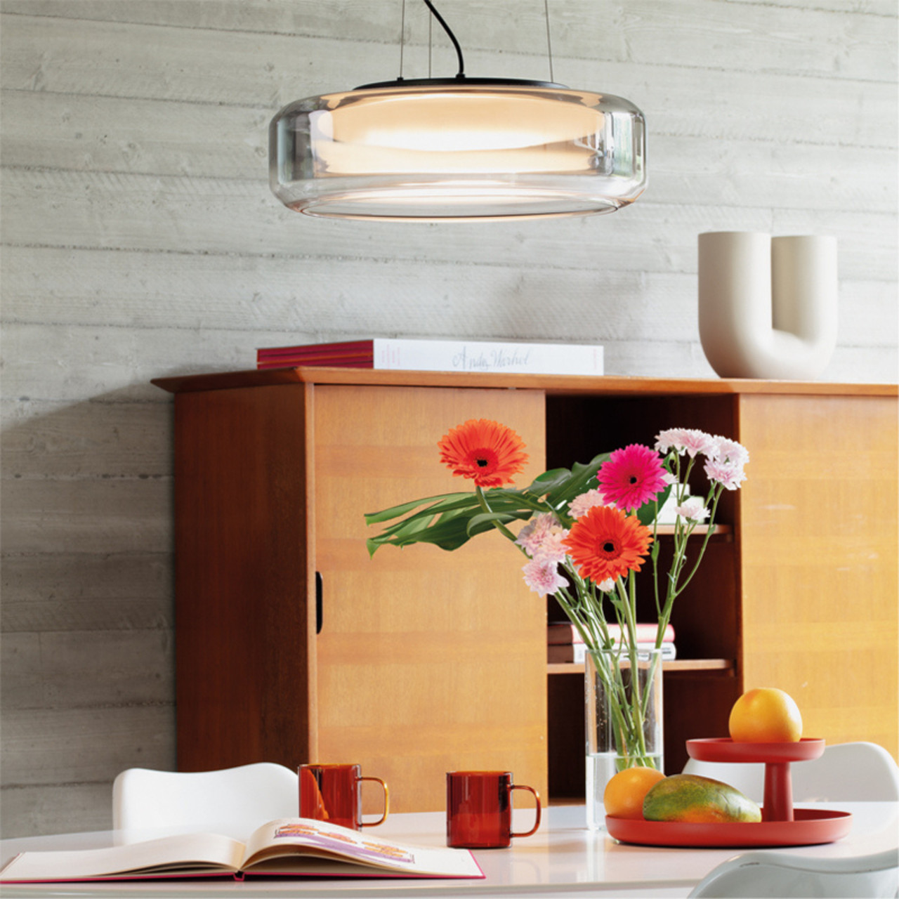 Topico Double Layered Smoked Glass LED Pendant Light - Zest Lighting