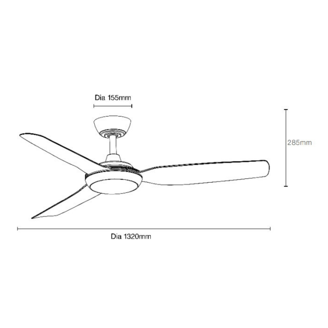 Viper DC 3 Smart Ceiling Fan with Remote - Matt White - Zest Lighting