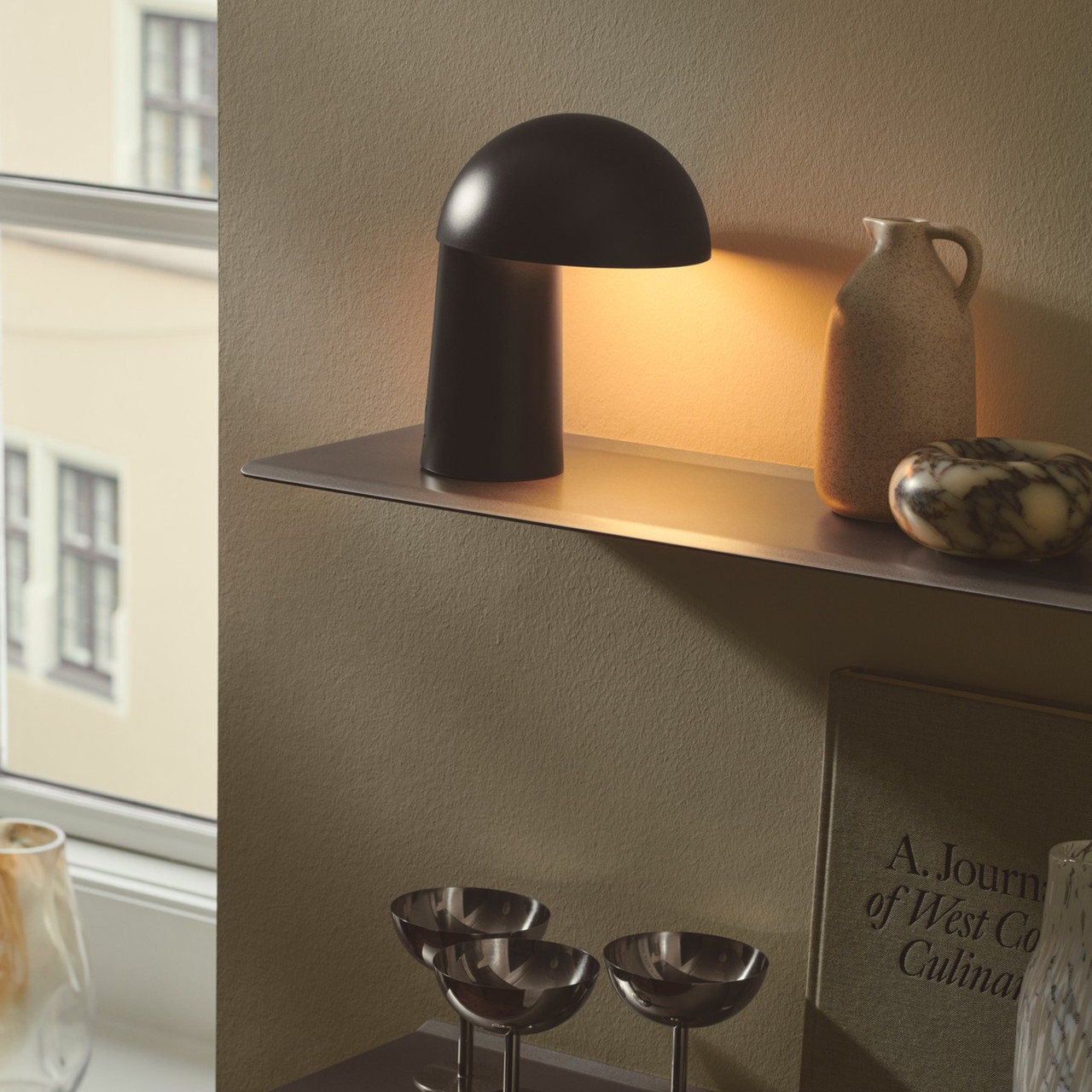 Faye Rechargeable Dimmable LED Table Lamp - Black - Zest Lighting