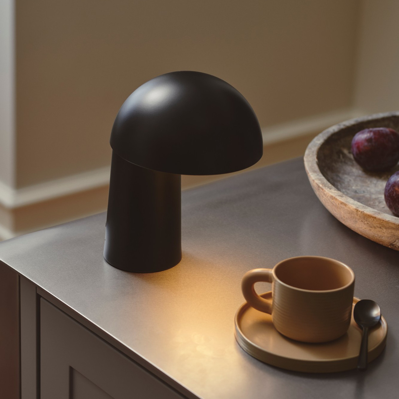Faye Rechargeable Dimmable LED Table Lamp - Black - Zest Lighting
