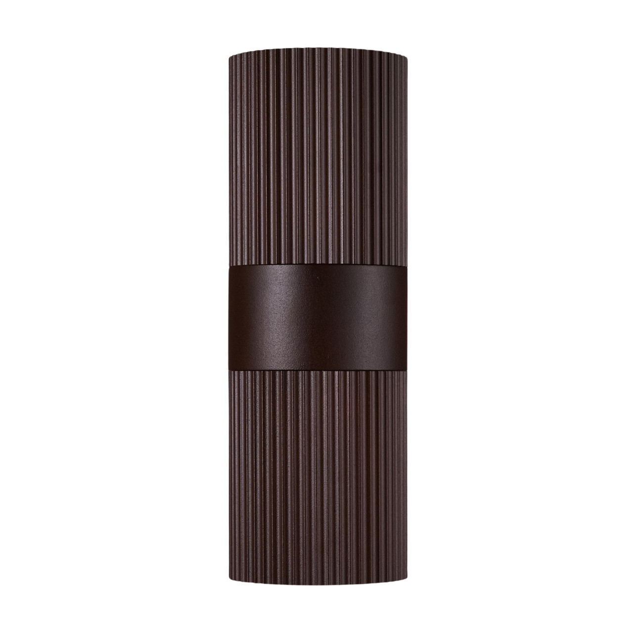 Kyklop IP54 Rippled Metal Wall Light - Rusty - Zest Lighting
