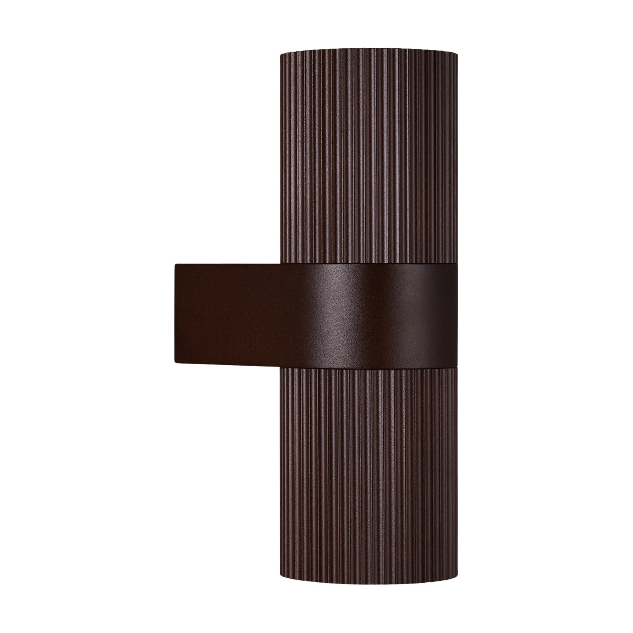 Kyklop IP54 Rippled Metal Wall Light - Rusty - Zest Lighting