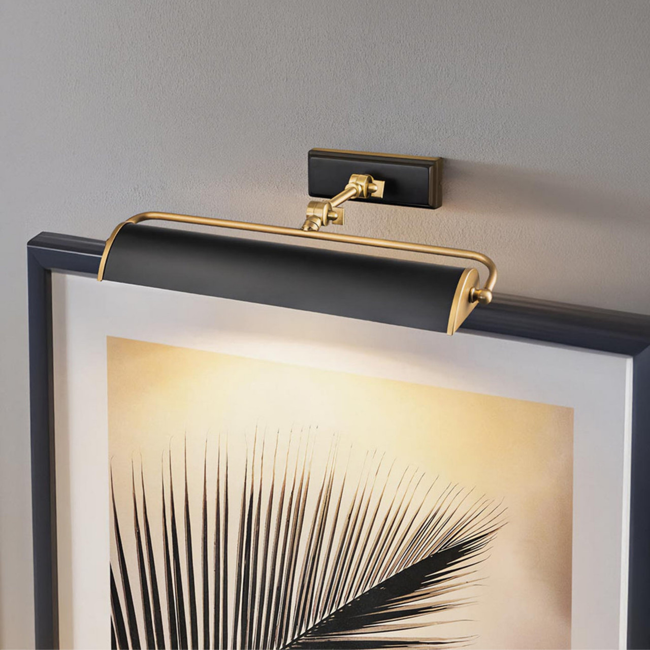 Winchfield Gallery Picture Wall Light - Black & Brass - Zest Lighting