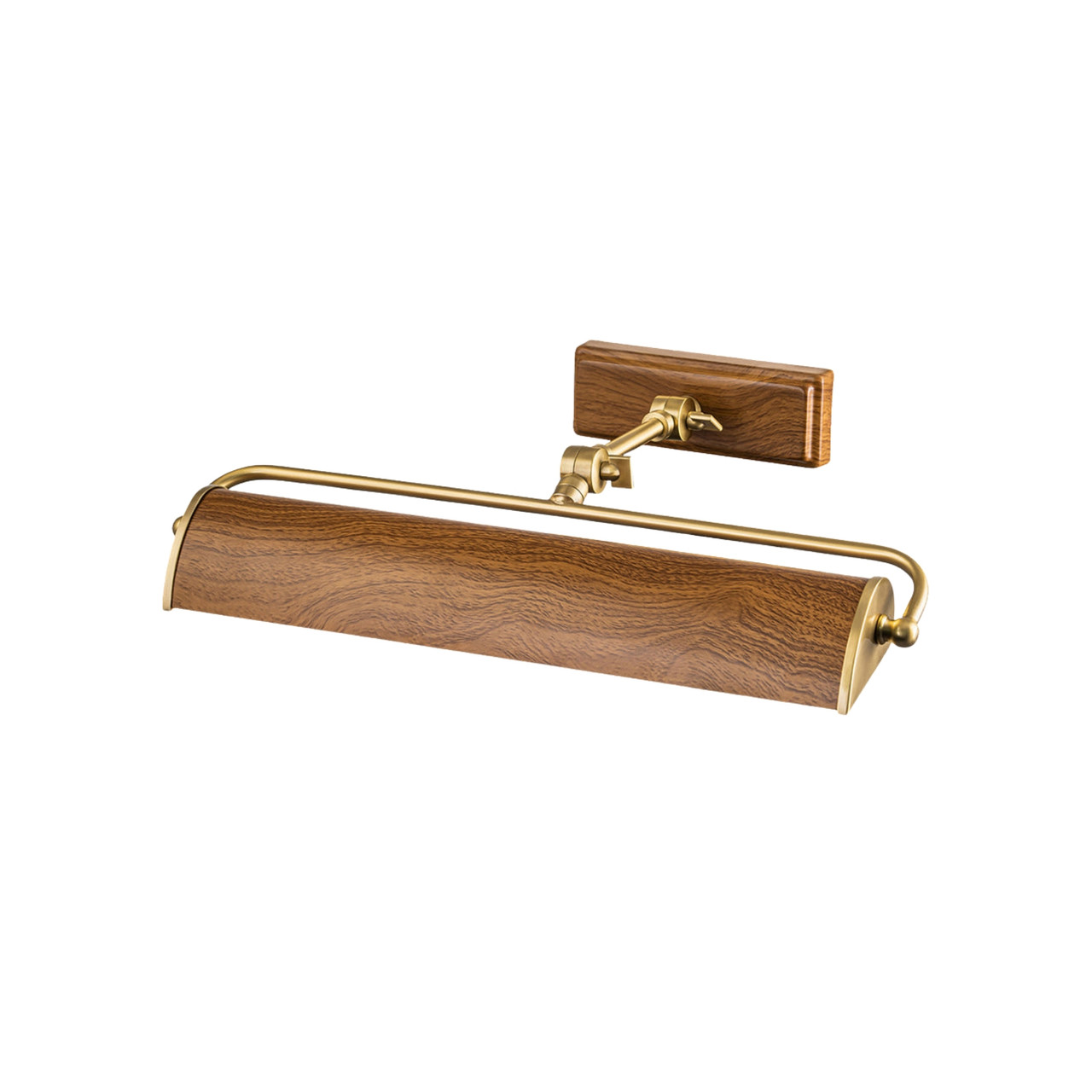 Winchfield Gallery Picture Wall Light - Oak & Brass - Zest Lighting