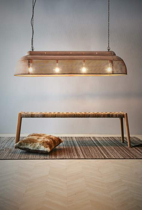 River Extra Long Linear Copper Iron Pendant Light - Zest Lighting
