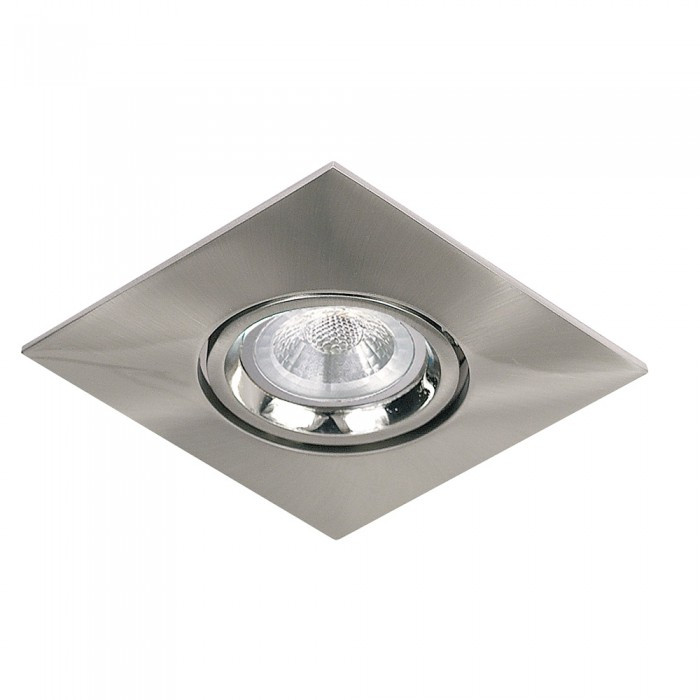 MR16 LED Square Tiltable Recessed Downlight - Chrome - Zest Lighting