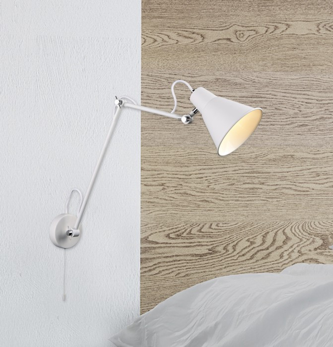 Flux White Adjustable Wall Light - Zest Lighting