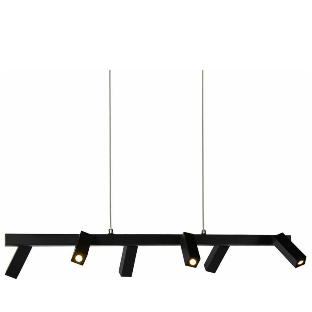 Guarder 6 Light Black Linear Pendant Light - Zest Lighting