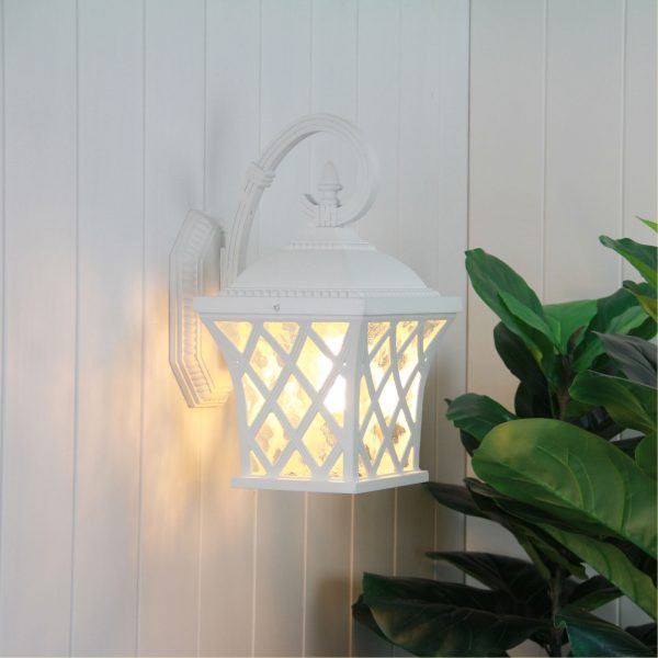 Gregor White Outdoor Coach Wall Light - Zest Lighting