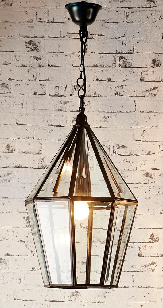 Ruston Bronze Glass Pendant Light - Zest Lighting