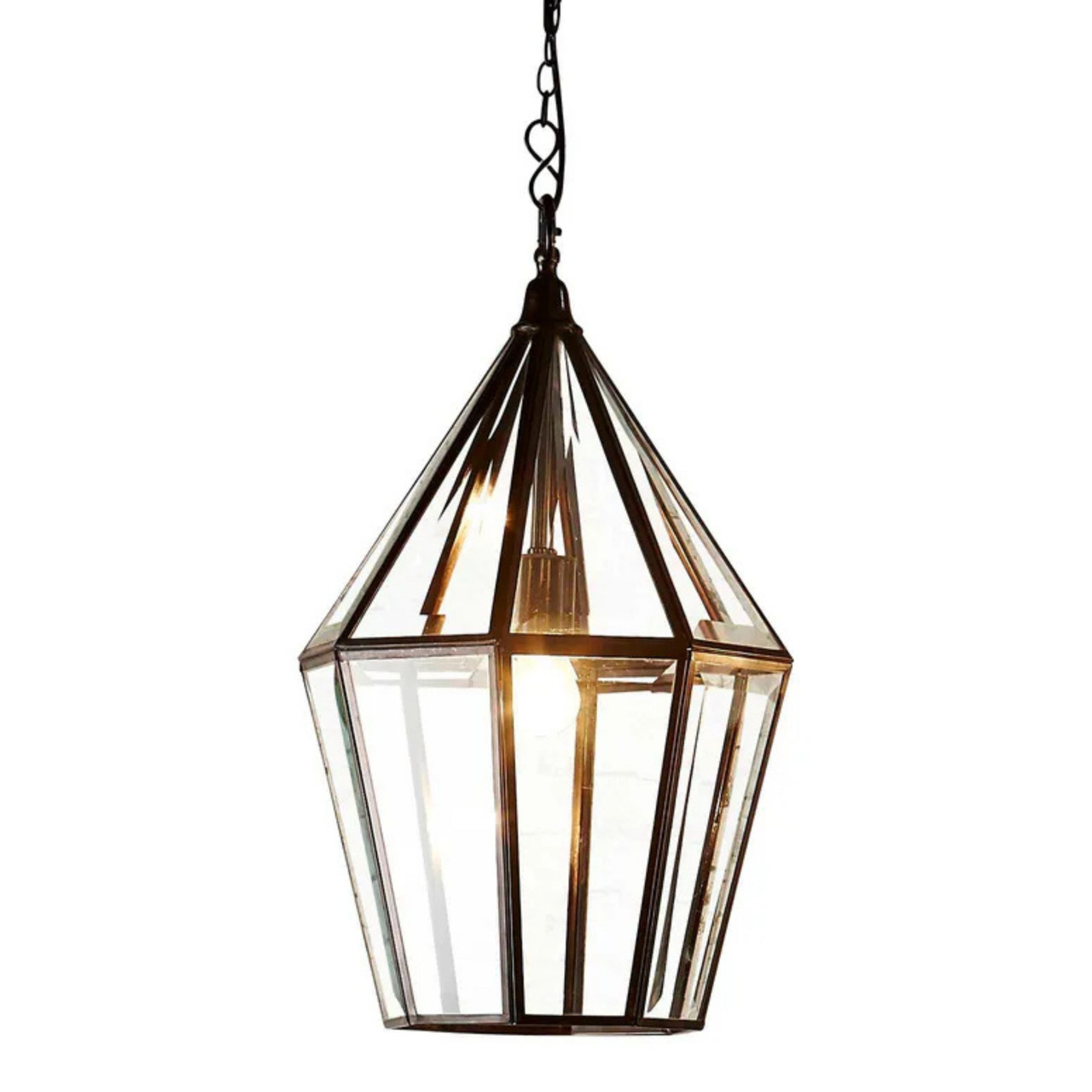 Ruston Bronze Glass Pendant Light - Zest Lighting