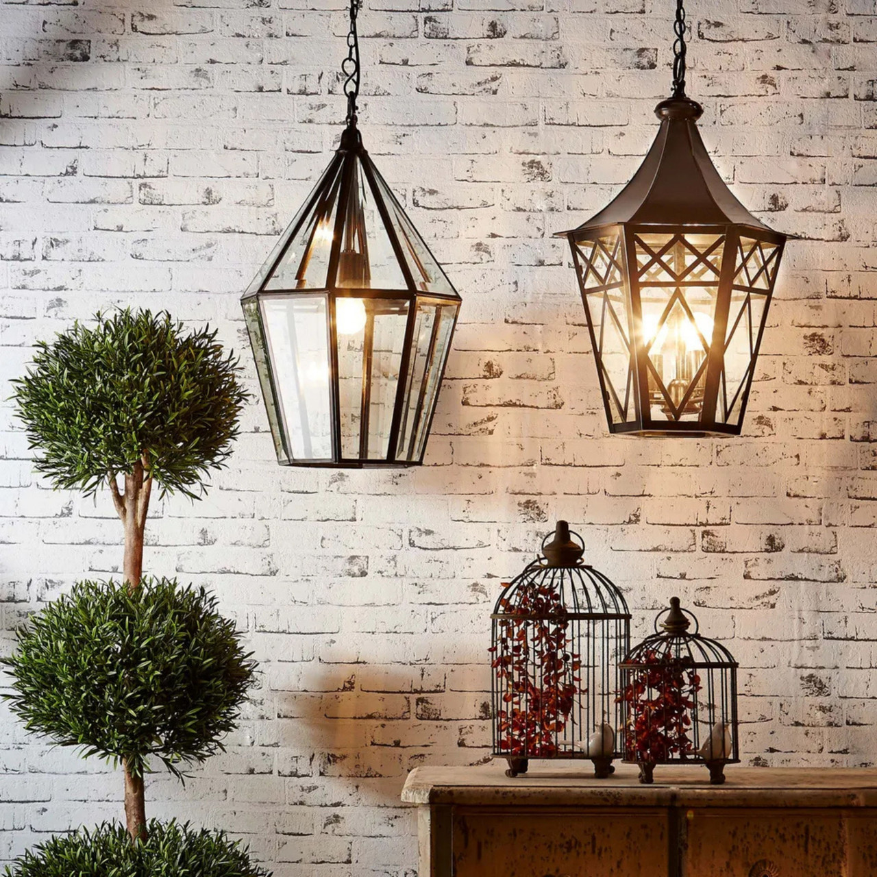 Ruston Bronze Glass Pendant Light - Zest Lighting