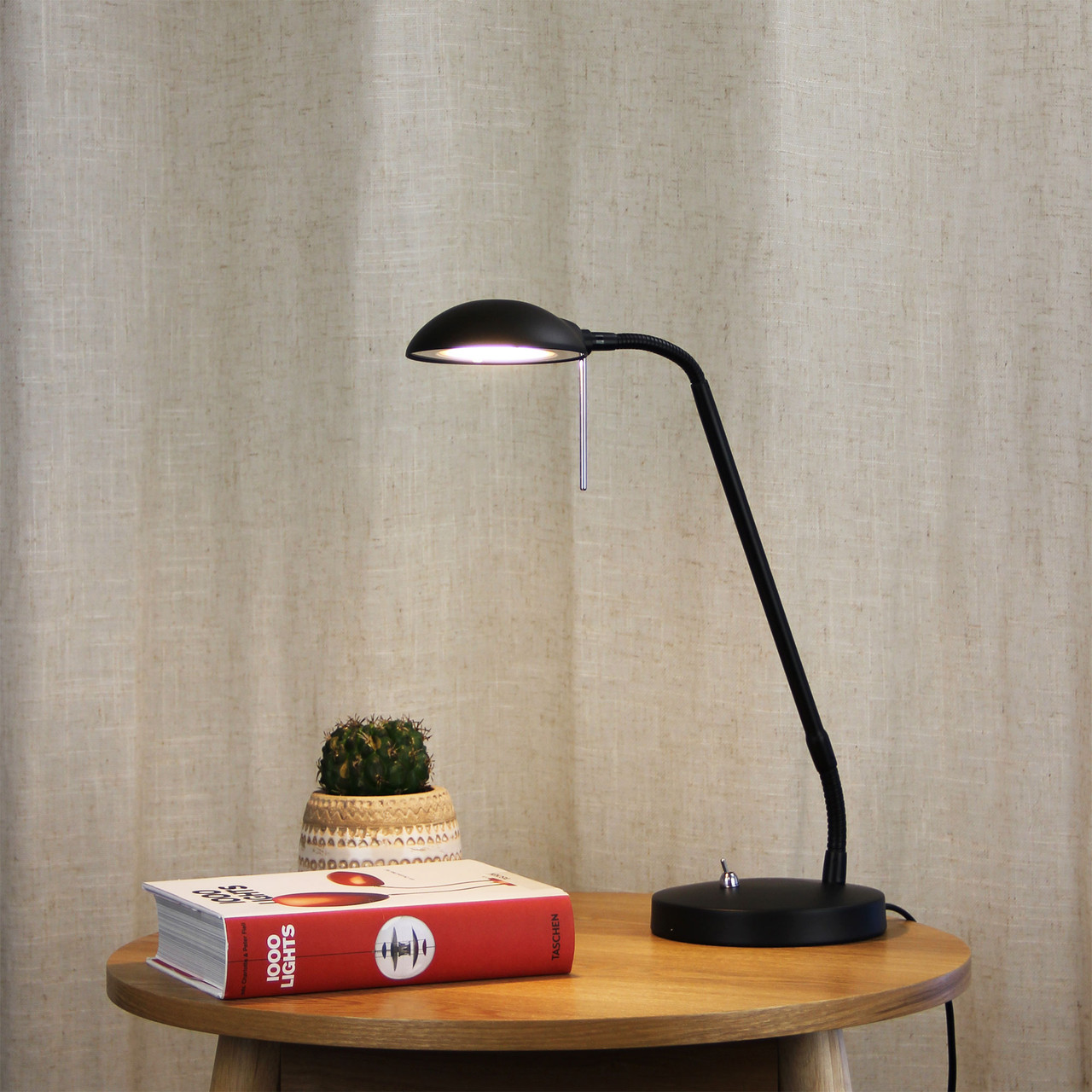 Time Black Slender LED Table and Desk Lamp - Zest Lighting