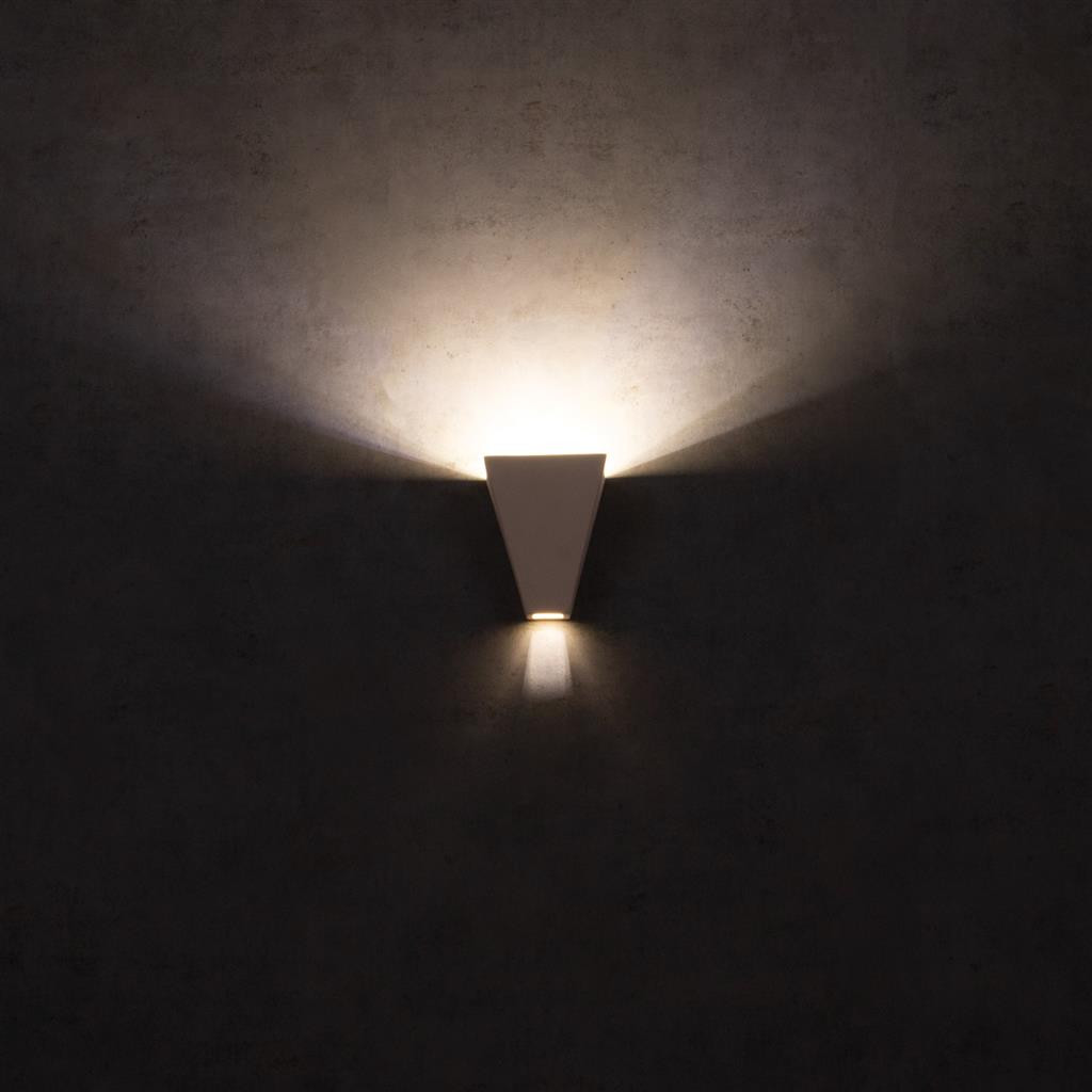 Raw Ceramic Square Pyramid Uplight Wall Light - Zest Lighting