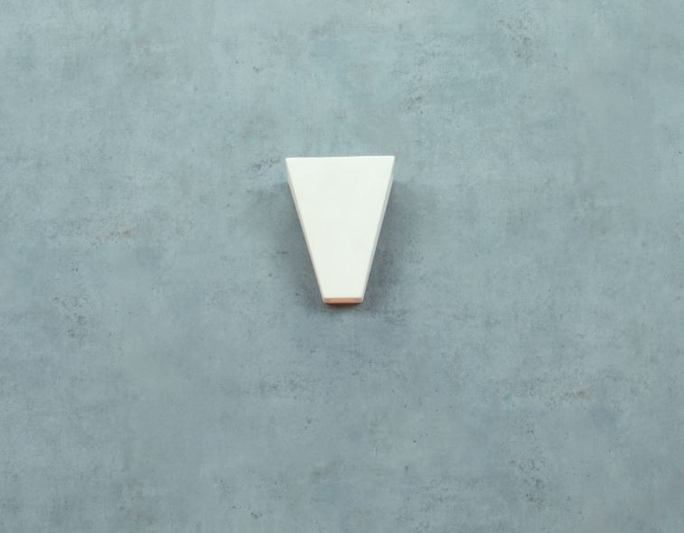 Raw Ceramic Square Pyramid Uplight Wall Light - Zest Lighting