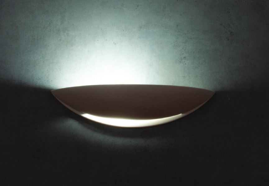 Raw Ceramic Quarter Moon Wall Light - Zest Lighting