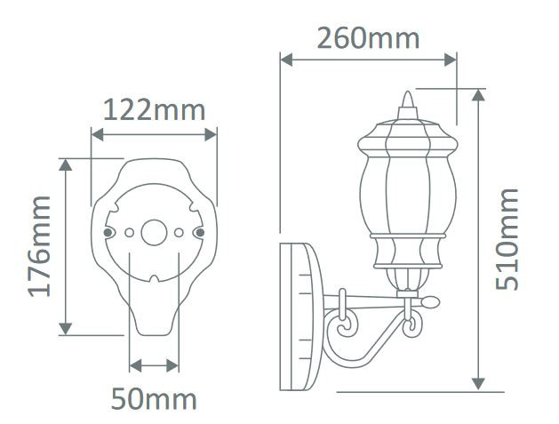 Vienna Plump White Upward Wall Light - Zest Lighting